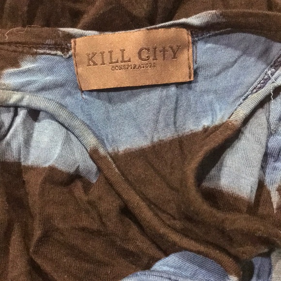 Kill City | Tops | Kill City 0 Modal Soft Blue Black Stripe Tank L ...